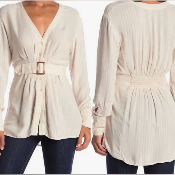 Free People | Tops | Free People Back In The Spotlight Belted Tops Szs ...